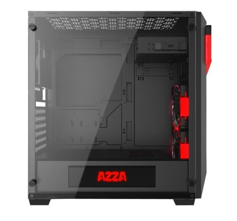 CASE AZZA GAMING CSAZ-310DH MID TOWER INFERNO 120MM LED 2FAN SIDE GLASS ...